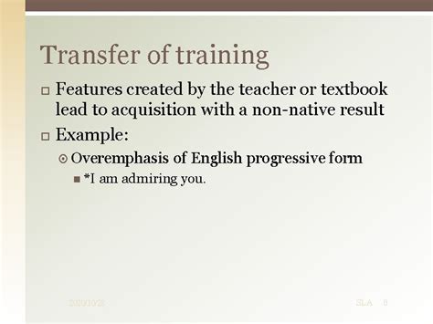 Chapter 3 Interlanguage Second Language Acquisition Sla 1