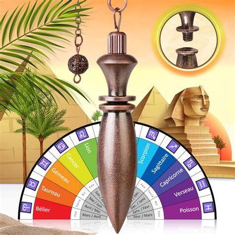 Pendolo Esoterico Egizio Thot In Ottone Antico Premium 37 G