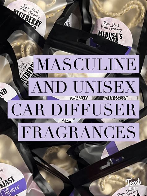 Masculine Car Diffuser Scents Strong Scented Pixie Dust Bath Company