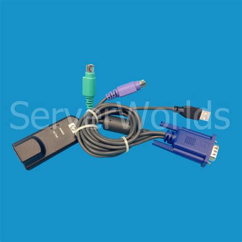 Hp Af654a Kvm Console Usb Display Port Interface Adapter Cable 820457 001 827798 001