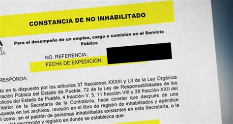 ¿cómo Tramitar La Constancia De No Inhabilitado En Puebla