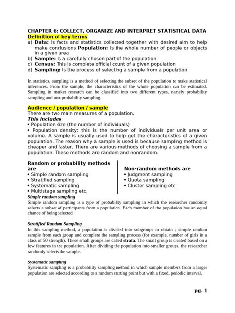 Statistics Intro Pdf Sampling Statistics Level Of Measurement