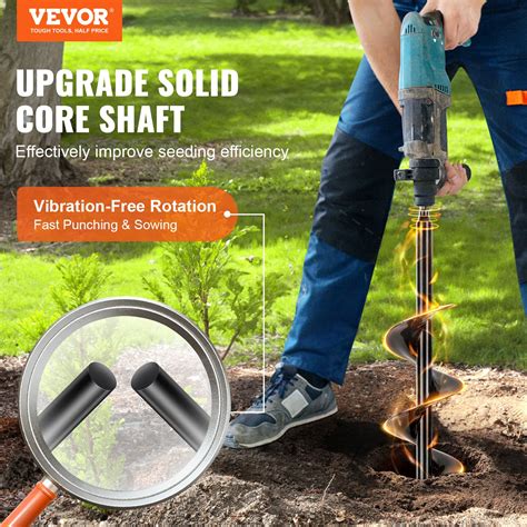 Vevor Auger Drill Bits For Planting Set Of 3 Garden Auger Drill Bit