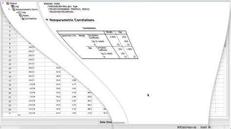 Spearmans Correlation In Spss Youtube
