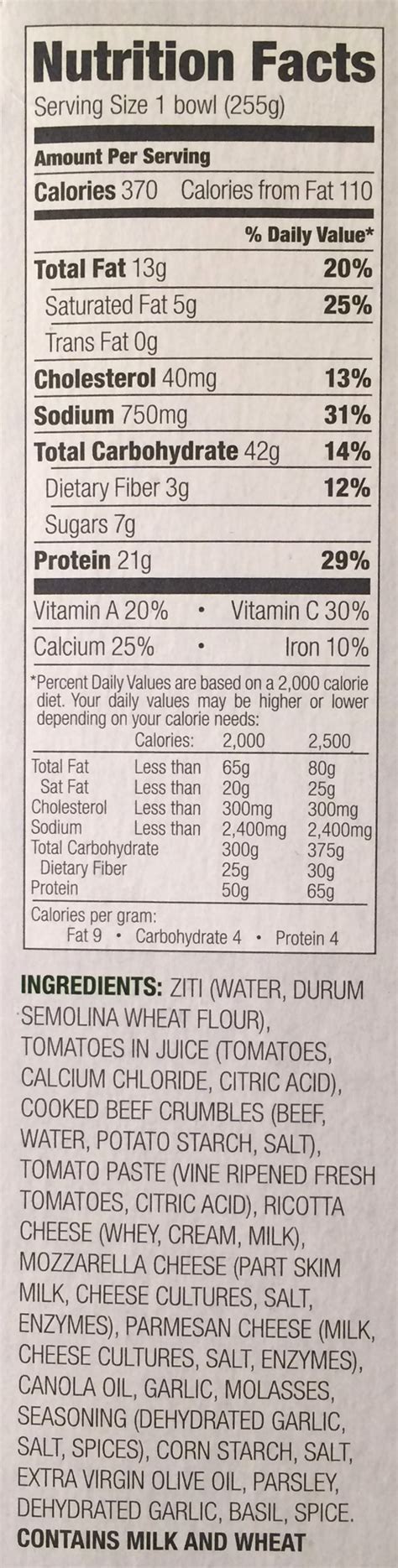 Evol Pasta Review Ziti Meat Sauce