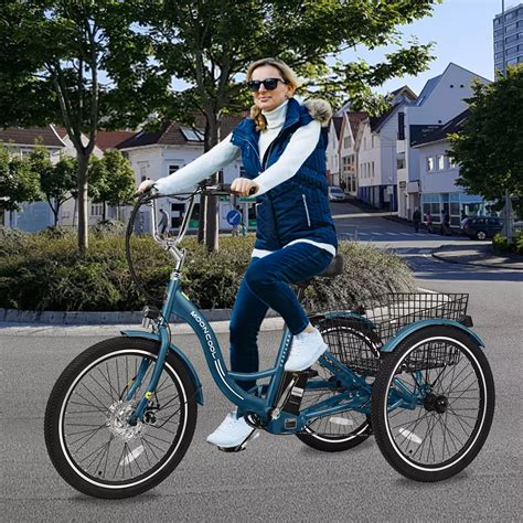 Mooncool Adult Electric Three Wheeled Bicycle 350w Motor India Ubuy