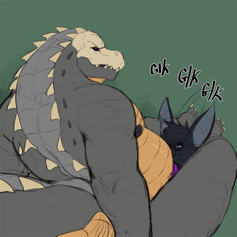 Rule 34 Alligator Anthro Azathura Back Back View Bat Belly Black Fur