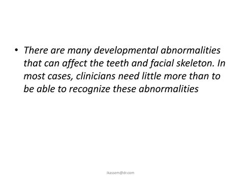 Developmental Abnormalities Pdf