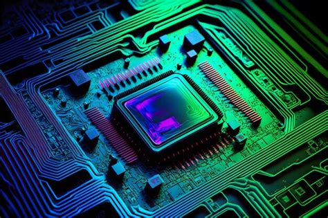 Processador Cpu Com Aparência De Tecnologia Futurista Moderna Rede Neural Arte Gerada Por Ai