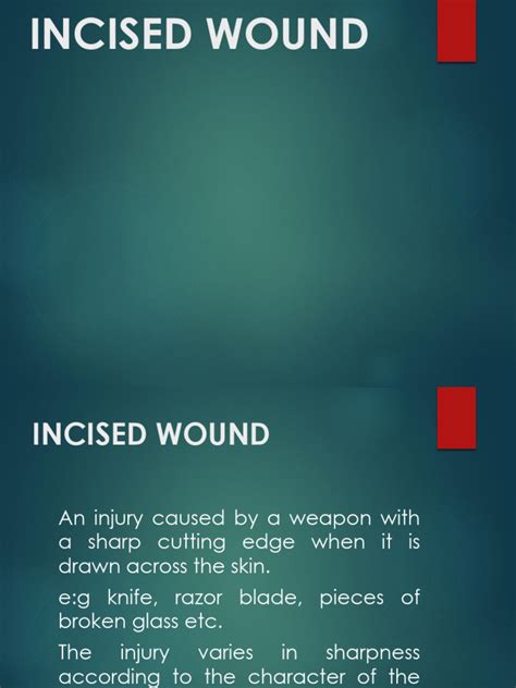 Characteristics Of Incised Wounds Pdf Wound Wound Healing