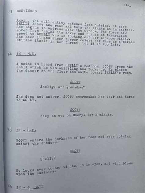 Evil Dead Film Script Screenplay Sam Raimi Bruce Campbell £1615