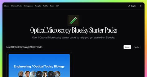 Optical Microscopy Bluesky Starter Packs 1 Lists • Sep 2025
