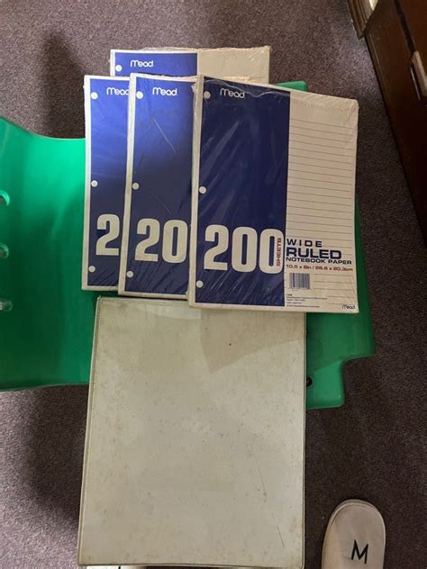 Mead Notebook Paper Set Hobbies And Toys Stationary And Craft Other Stationery And Craft On Carousell