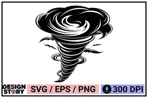 Dramatic Tornado Vector Design Element Graphic By Design Story · Creative Fabrica