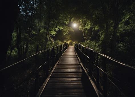 Premium Photo A Dark Forest Path
