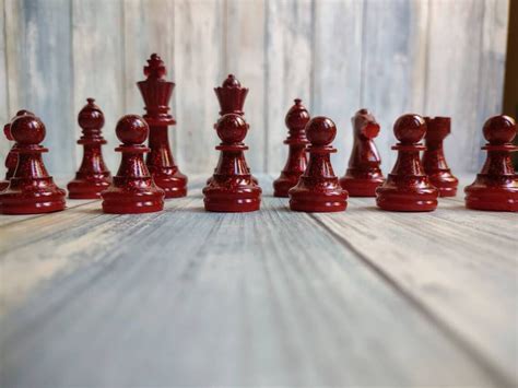 Sapphire And Ruby Chess Set Game Pieces Standard Size Chess Set Pieces