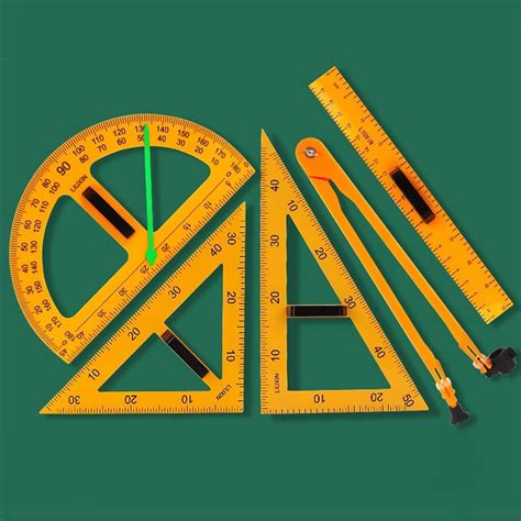 Magnetic Classroom Whiteboard Math Geometry Tool Set