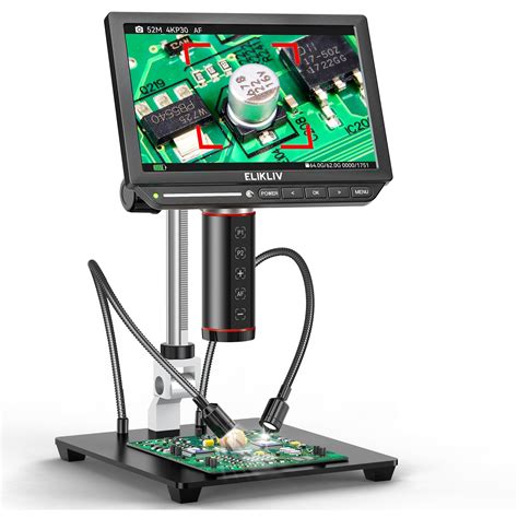 Elikliv Autofocus 4k Digital Microscope Em4k Af 8 Coin Microscope 52mp Hdmi Microscope