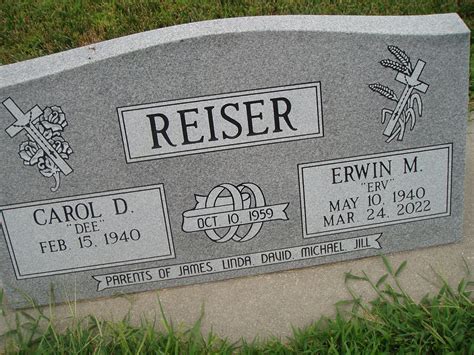 Erwin Erv” Reiser 1940 2022 Mémorial Find A Grave