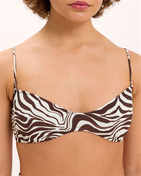 Shaped Bikini Top Zebra Understatement