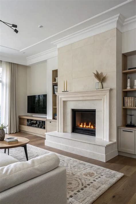25 Stylish Modern Plaster Fireplace Ideas