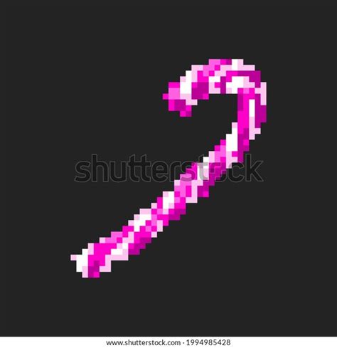 Pixel Art Candy Cane Isolated Background Stock Vector Royalty Free 1994985428 Shutterstock