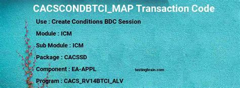 Cacscondbtcimap Sap Tcode For Create Conditions Bdc Session