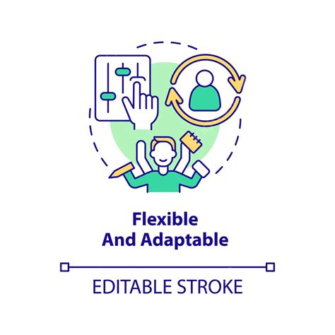 Flexible And Adaptable Concept Icon Flexible General Logo Vector
