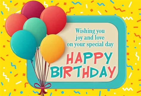 Happy Birthday Wishing You Joy And Love On Your Special Day Premium