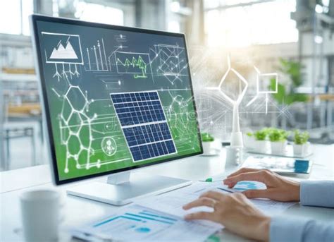 Analyzing Solar Panel Data On Computer For Sustainable Energy Solutions