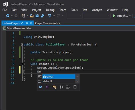 Visual Studio Intellisense Doesnt Show Unity Hints Stack Overflow