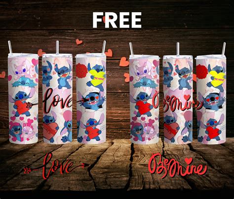 Stitch Tumbler Wrap Stitch Png Stitch Png Tumbler Valentine Etsy
