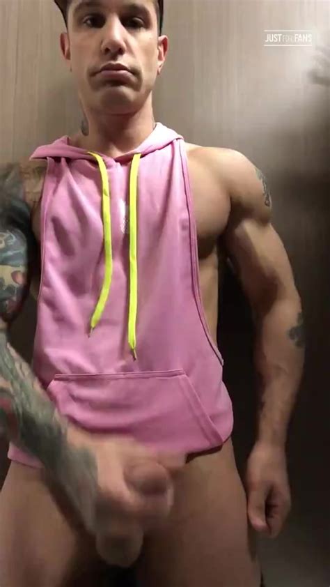 Pierre Stroking His Huge Cock