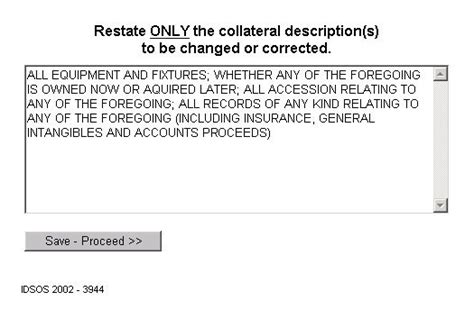 Idsos Ucc Online Collateral Help