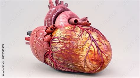 Anatomically Correct Heart A Detailed Illustration Of An Anatomically