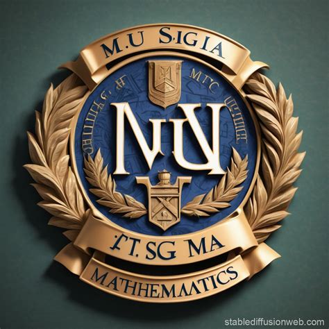College Fraternity Crest With Greek Letters Mu Phi Sigma Stable