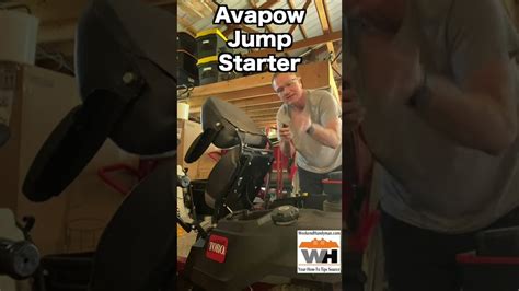 Jump Starter Demonstration: Avapow 12 volt Battery Pack on Big Zero Turn Lawn Mower - YouTube
