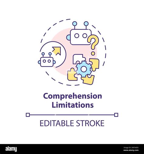 comprehension limitations multi color concept icon stock vector image
