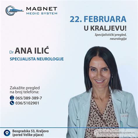 Dr Ana Ilić Specijalista Magnet Medic System Kraljevo Facebook