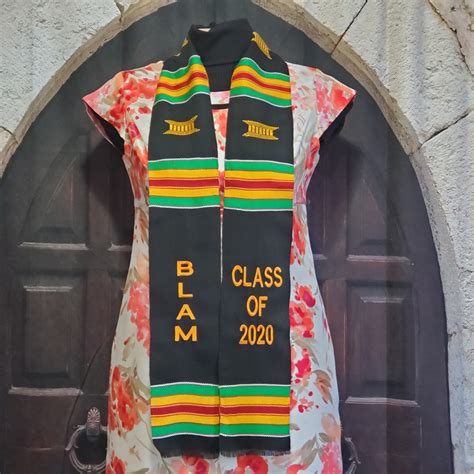 Custom Black Kente Stoles Custom Graduation Kente Stoles