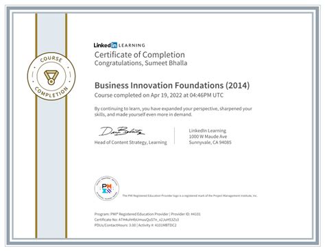 certificate of completion sumeet bhalla