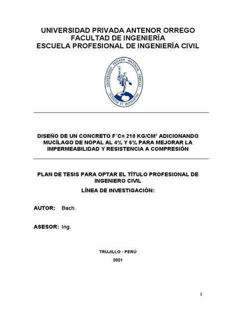 Proyecto De Tesis Pdf Hormigón Cemento Proyecto De Tesis Pdf Hormigón Cemento