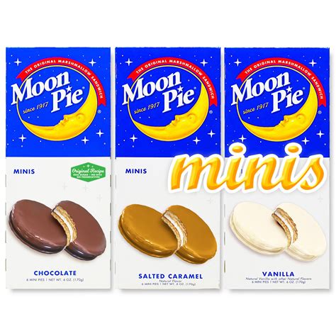 Assorted Moon Pie Flavors Moon Pie Minis Variety Pack All 5 Flavors