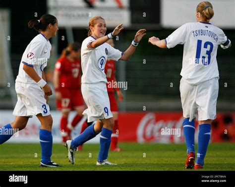Russias Anna Kozhnikova Elena Danilova And Ksenia Tsybutovich From
