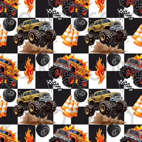 Monster Jam Truck Designs Monster Truck Fabric Ideas