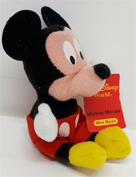 Mickey Mouse Mini Bean Bag Plush Toy Disney World Vtg Nwt Kelloggs