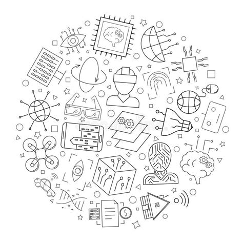 Vector Technology Pattern Technology Seamless Background Stock Vector