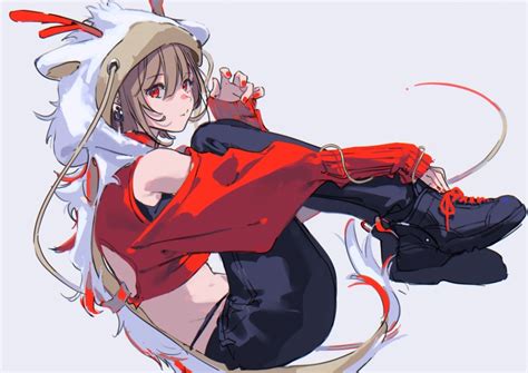 Ritao Kamo Original Cross Laced Footwear Absurdres Commentary