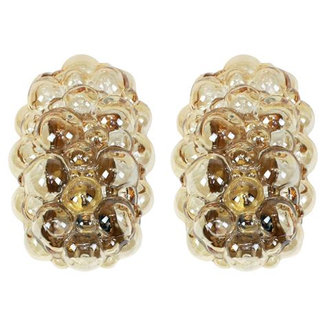 Amber Bubble Flush Mount Light In Style Of Helena Tynell Germany For