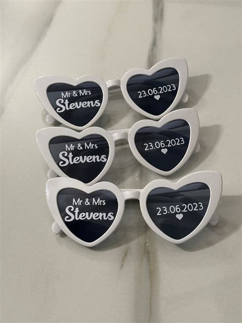 Personalised Heart Shape Sunglasses Hen Party Sunglasses Bridesmaid